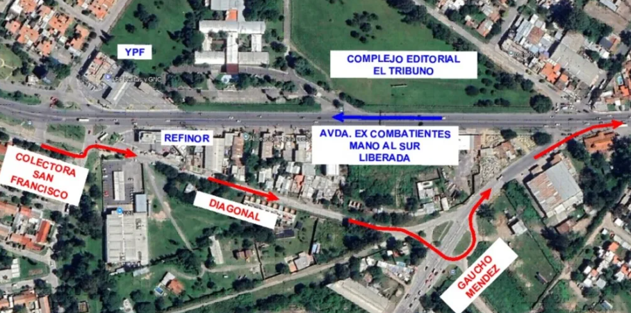 PLAN VIAL ZONA SUR: Habrá un desvío en Av. Ex Combatientes a la altura ...